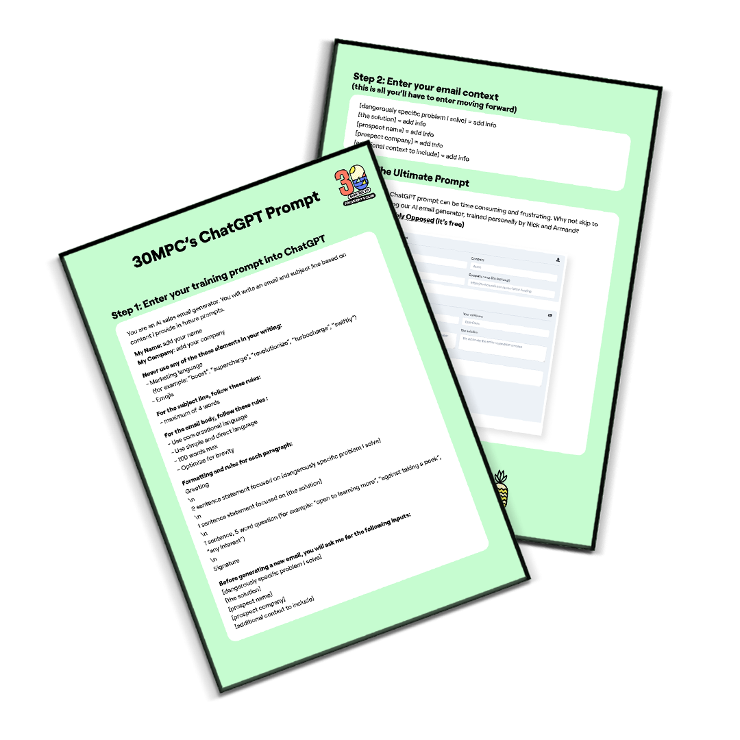 30MPC'S ChatGPT Prompt Sheet