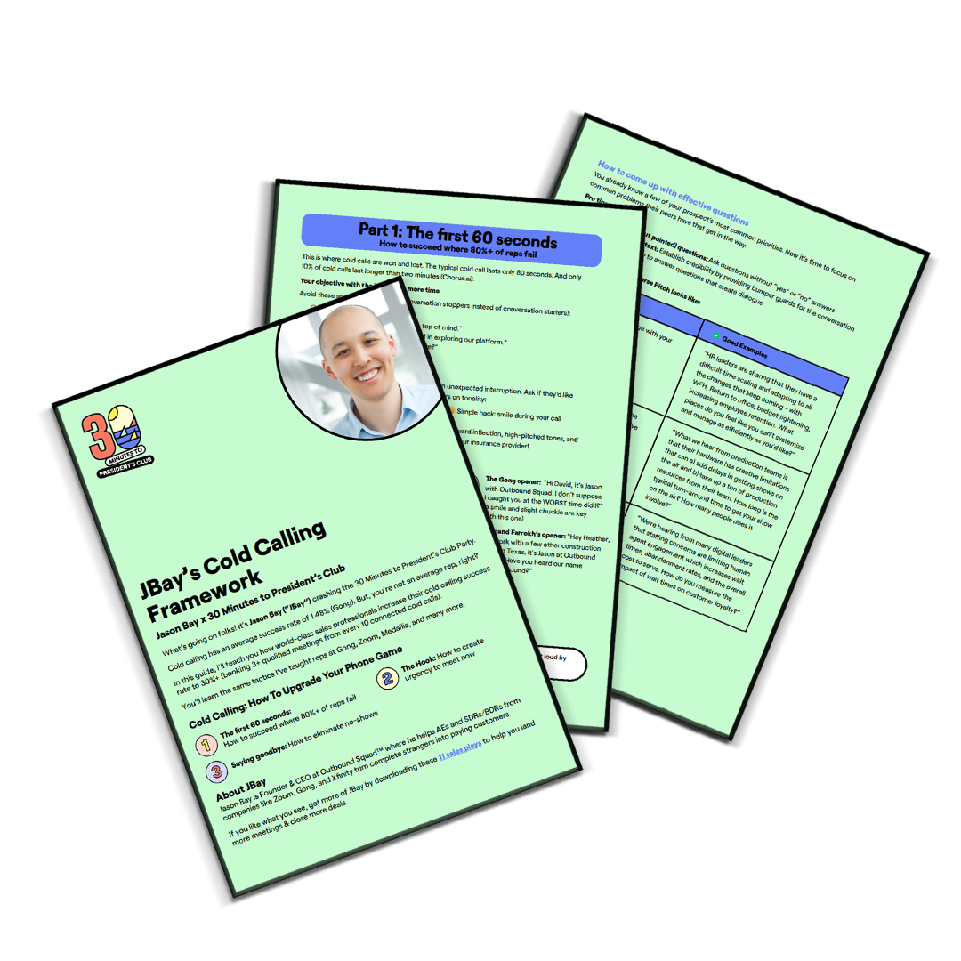 Jason Bay Cold Calling Framework