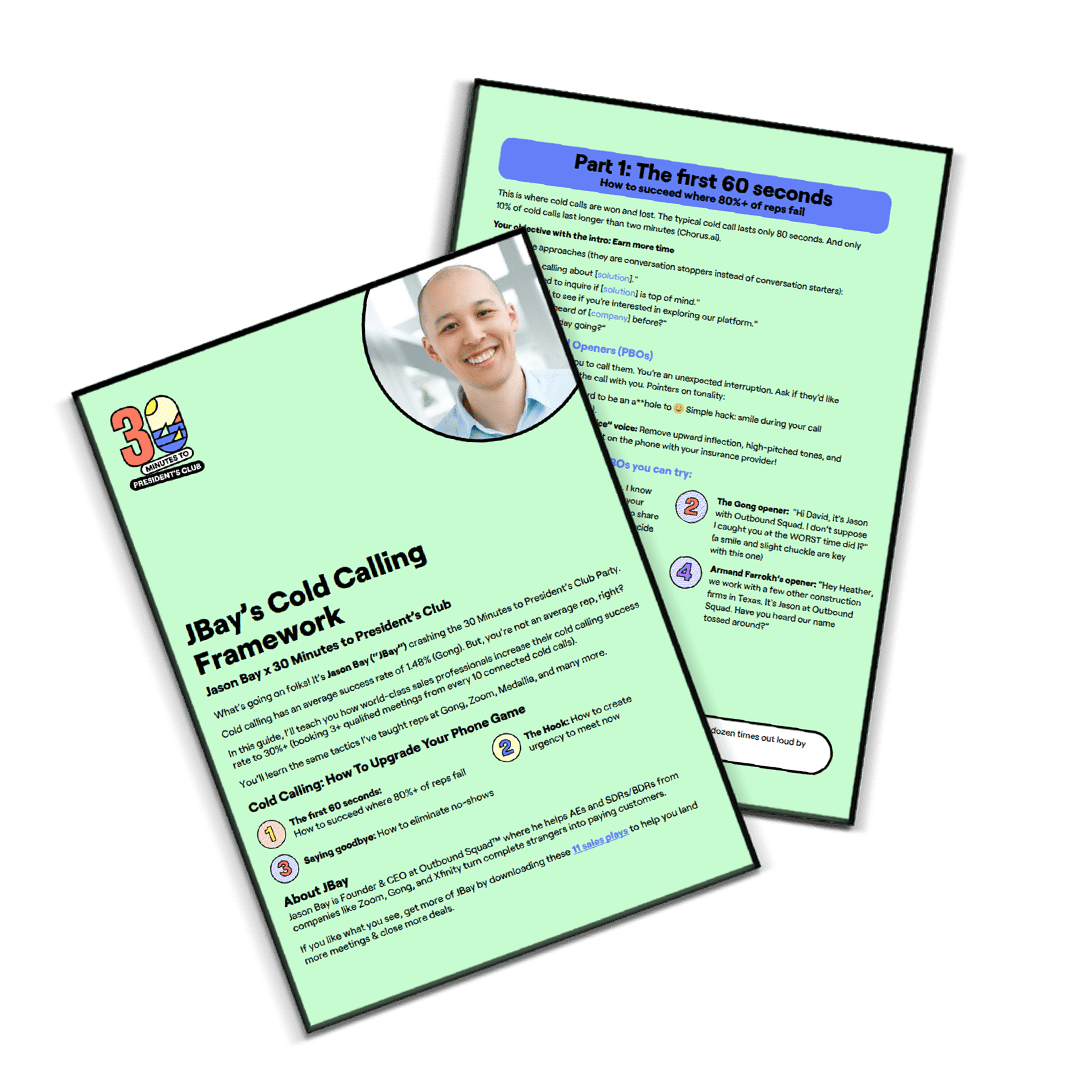 Jason Bay Cold Calling Framework