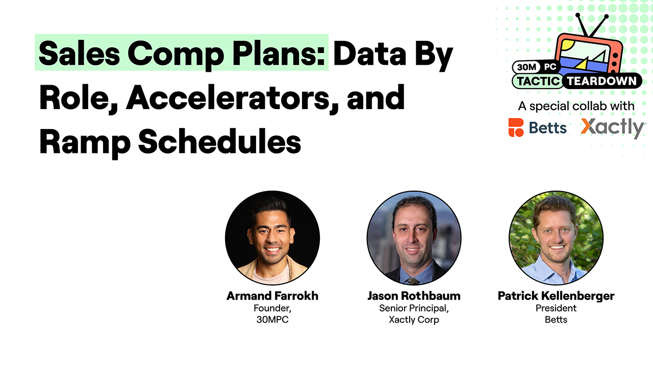 Sales Comp Plans: Data By Role, Accelerators, and Ramp Schedules
