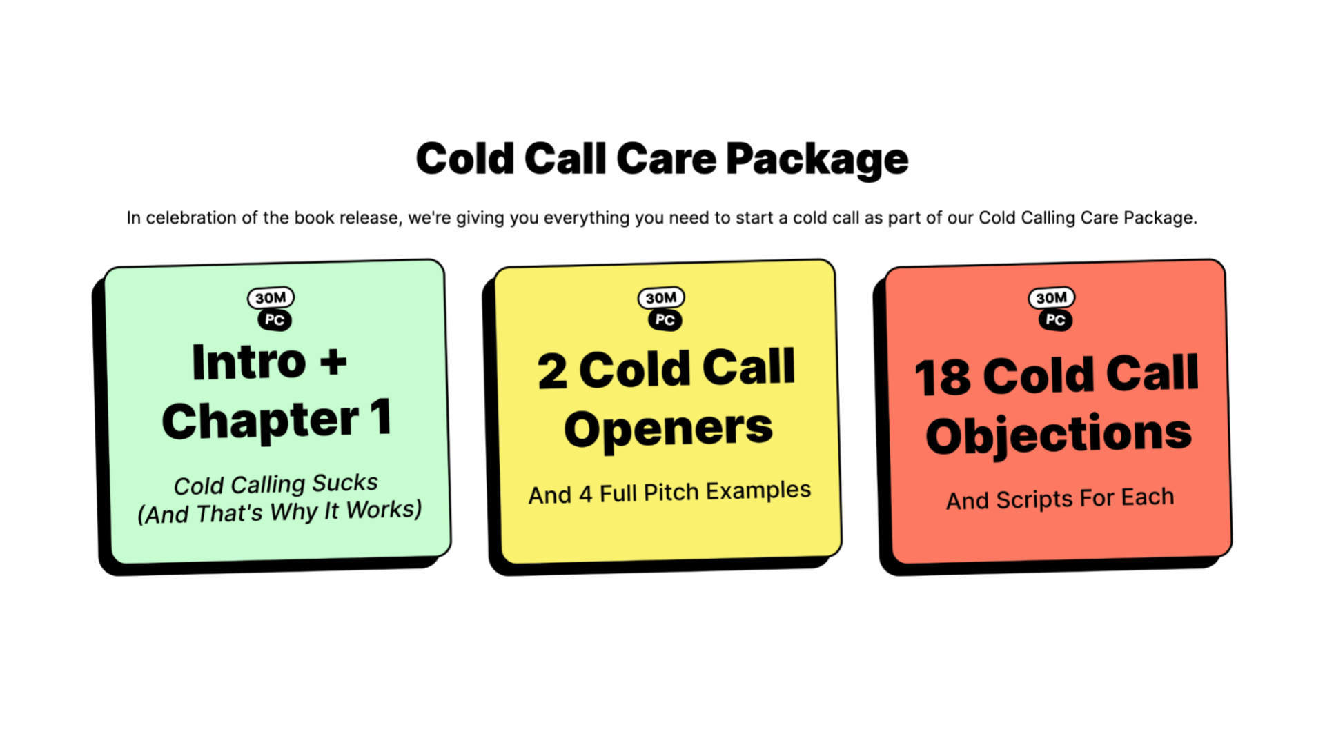 30MPC Cold Call Care Package